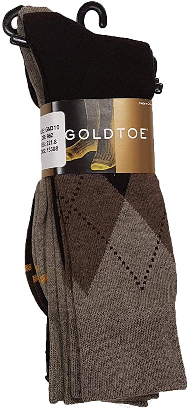 Gold Toe Men's Carlyle Argyle Crew Sock 6-12 2 Pack - Walmart.com