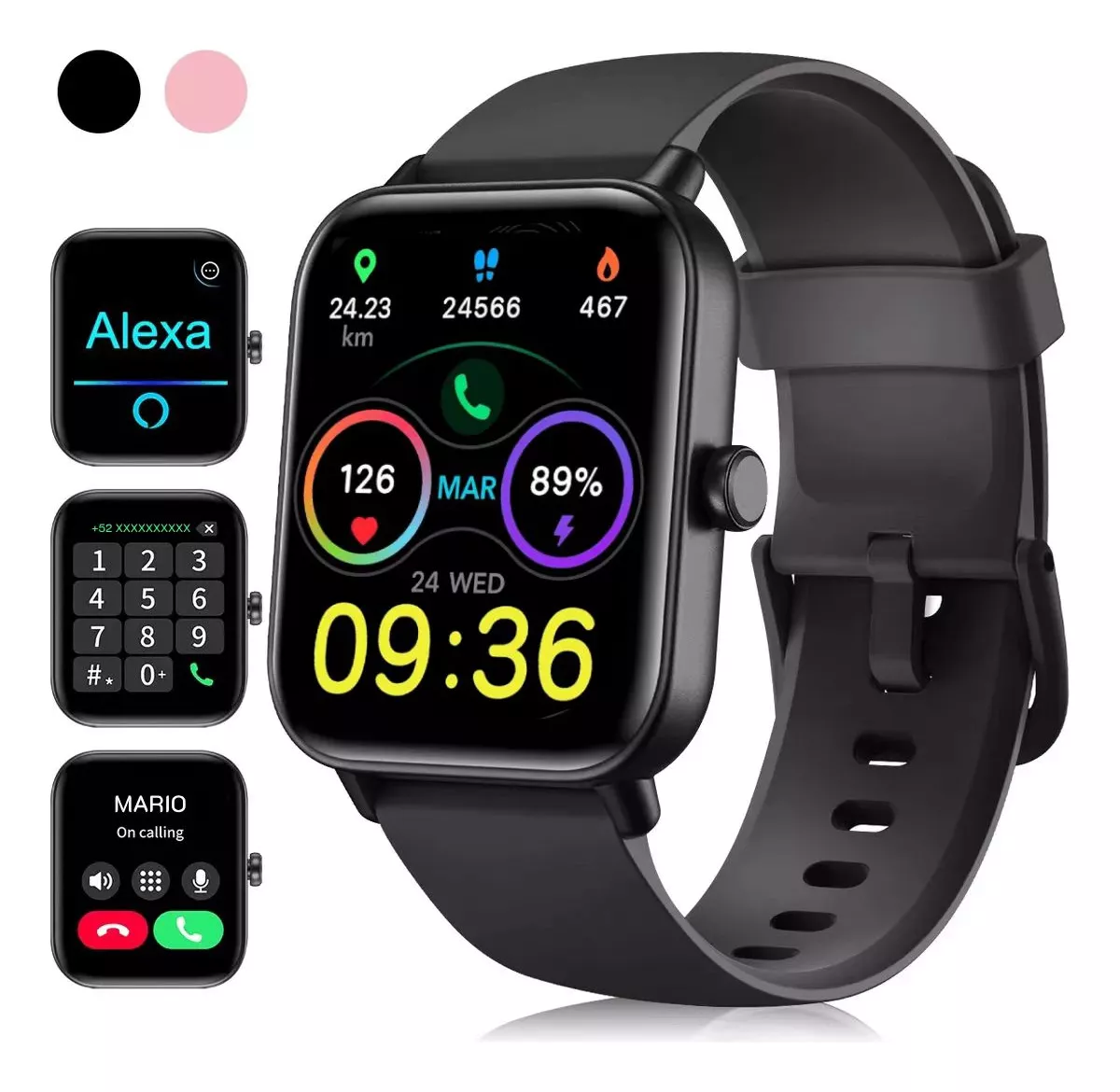 Reloj Inteligente Smartwatch Hikers Bluetooth Llamada Alexa | Walmart ...
