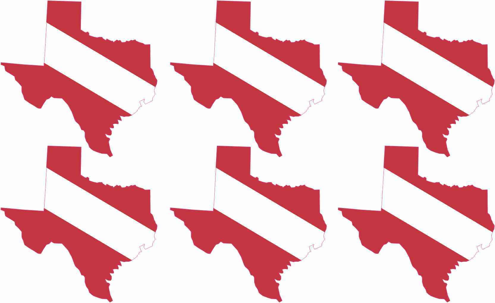 [6x] 1.75in X 1.75in Texas SCUBA Flag Stickers Vinyl Dive Flags Decals ...