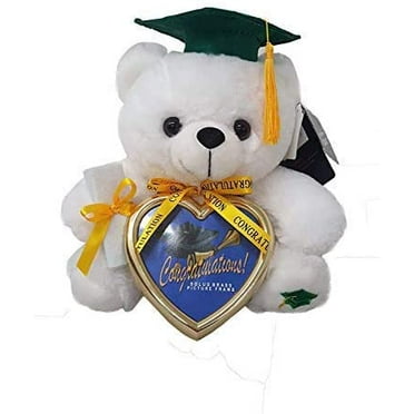 9" Graduation Plush Teddy Bear with Cap & Diploma Holding Heart Frame ...