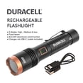 Duracell LED Rechargeable Flashlight, 2000 Lumen, IPX4 Water Resistant ...