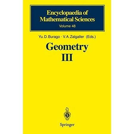 Geometry III: Theory of Surfaces (Encyclopaedia of Mathematical ...