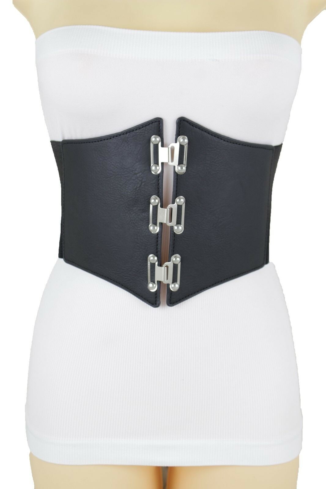 Alwaystyle4you Black Wide Elastic Corset Belt High Waist Plus Size