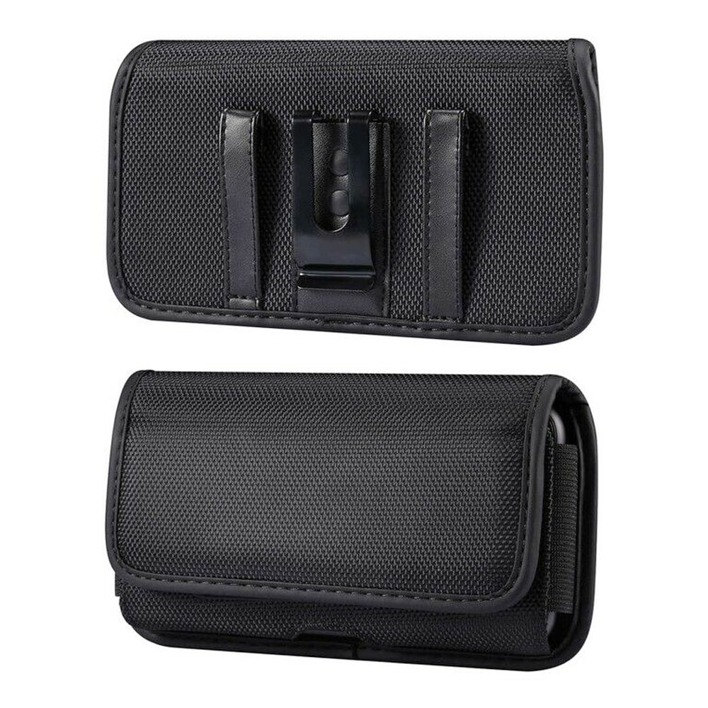 Horizontal Cell Phone Holster,Belt Case Rugged Nylon Phone Holder with ...