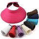 Sunjoy Tech Sun Visor Hats for Women Wide Brim Straw Roll Up Ponytail ...
