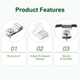 Uxcell Fence Wire Clamp, Cable Clamp Wire Fence Clips with Screws ...
