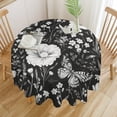 70x70in Round Tablecloth Car Line Straight And Dense Wireless Head Gap ...