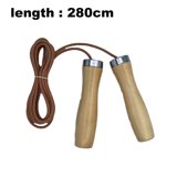 jxfwels Leather Ball Bearing Jump Rope, Durable Heavyweight, Wooden ...