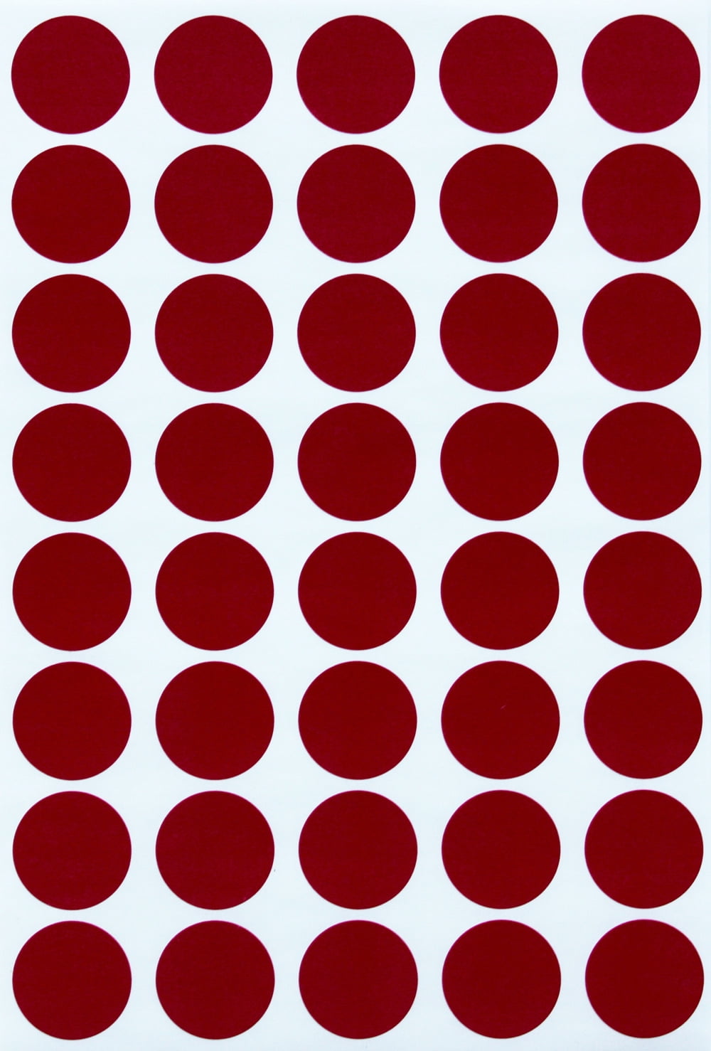 Royal Green Colored Sticker 19mm (3/4) Red Velvet Dots for Labeling and ...