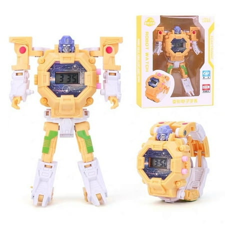 2 in 1 Robot Transformation Wristwatch Toy Unique Electronic Robot ...