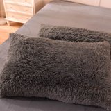 Wajade Plush Shaggy Duvet Cover Set 3 - Piece Faux Fur Duvet Cover ...