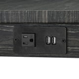 4-Piece Bar Table Set with Power Outlet, Counter Height Kitchen Table ...