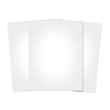 Hamilco White Glossy Cardstock Paper 8 1/2 x 11" 100 lb Cover Card ...