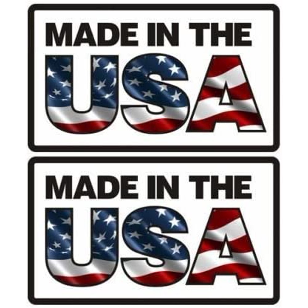 (x2) 5" Made in the USA Decal SET Flag United States US Vinyl 3M ...