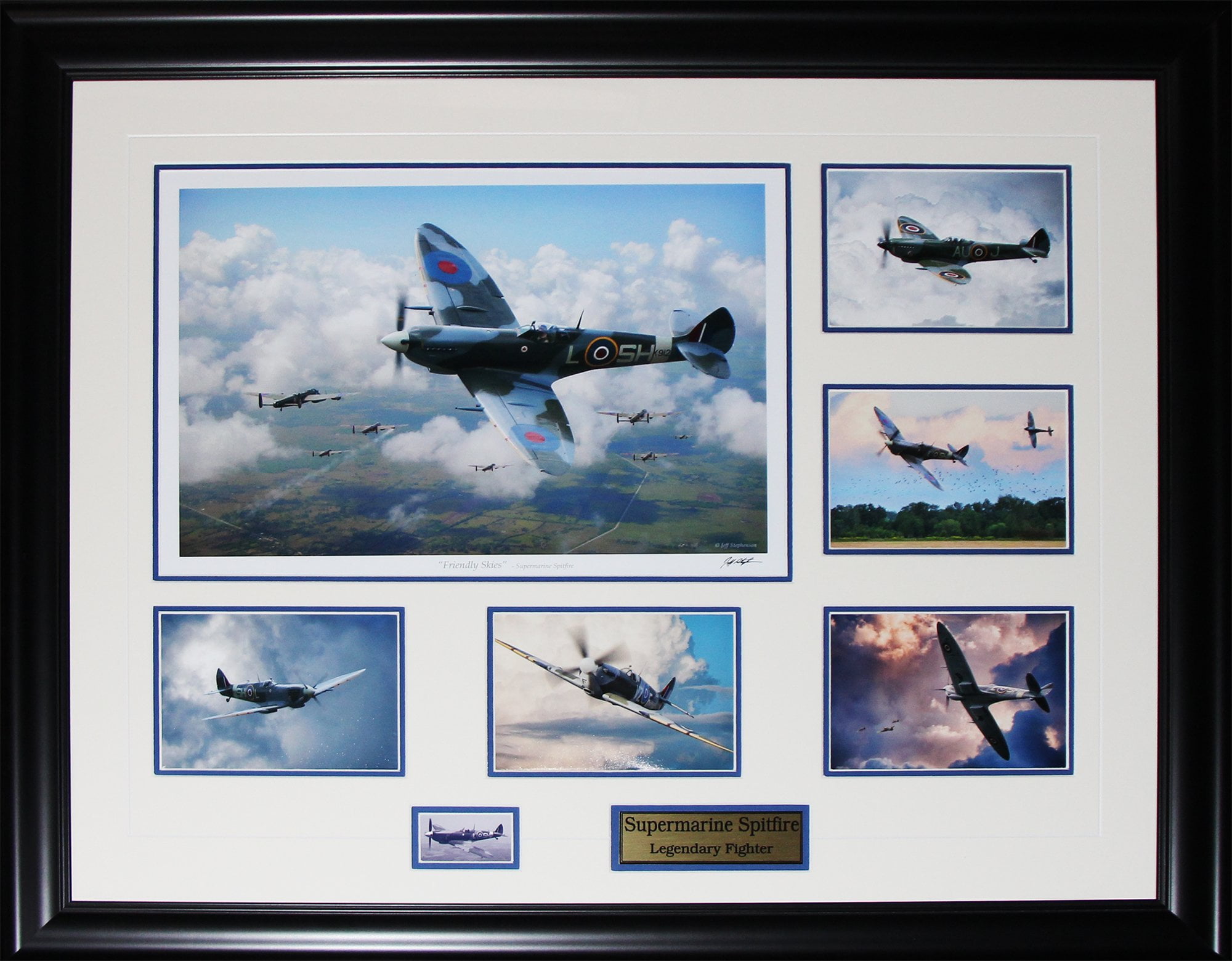 Vickers Supermarine Spitfire by Barrie Clark Fine Art Militaria Print ...