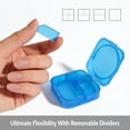 Stackable weekly pill organizer with removable box, rainbow-colored ...