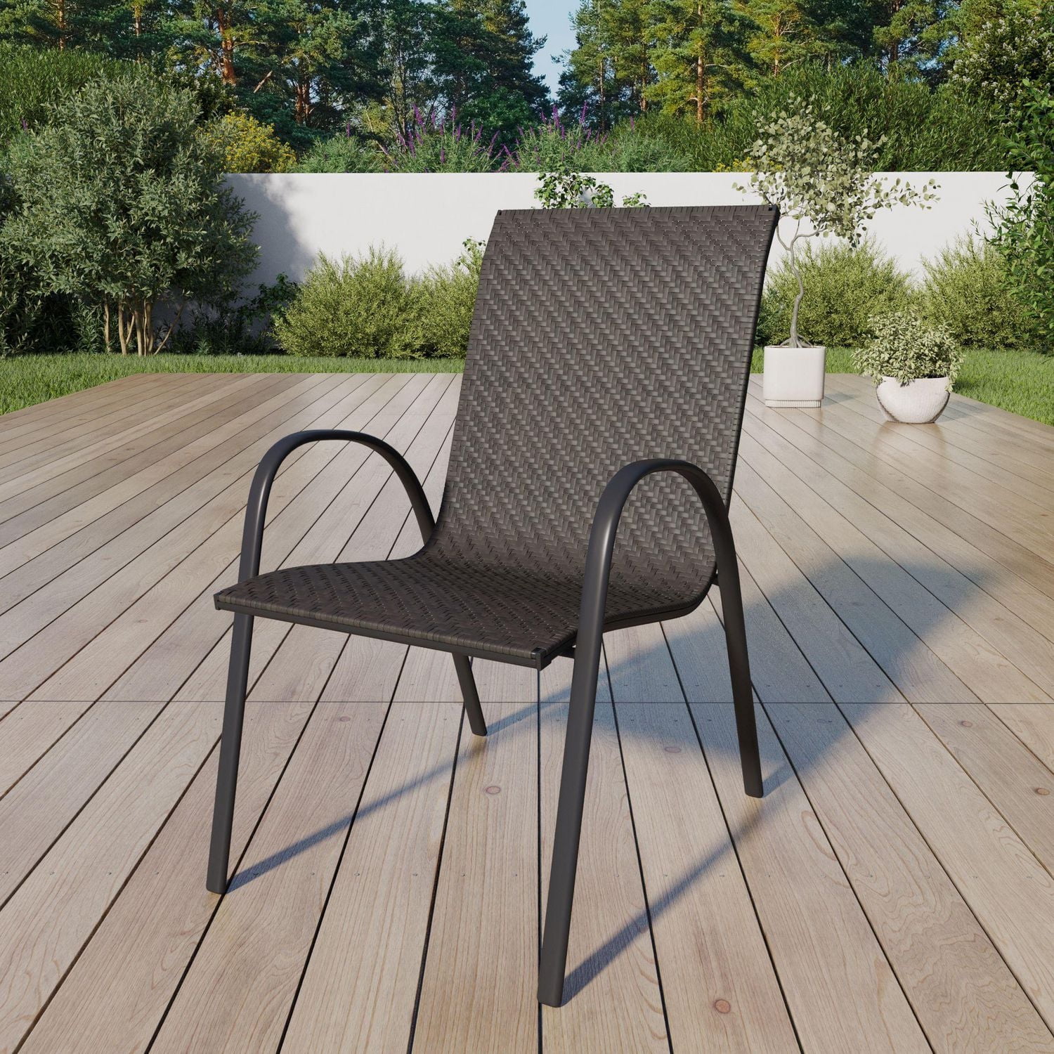 Click here for Mainstays Wicker Stacking Chair prices