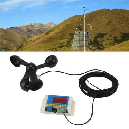 Alarm Wind Speed Meter, USB 5V 360 Degeree Measurement High Accuracy 3 ...