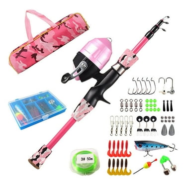 LEO FISHING FISHING Kids Fishing Pole, Telescopic Fishing Rod and Reel ...