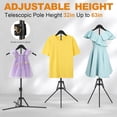 Adjustable Shirt Display Stand 32 to 63 Inches Foldable Clothes Display ...