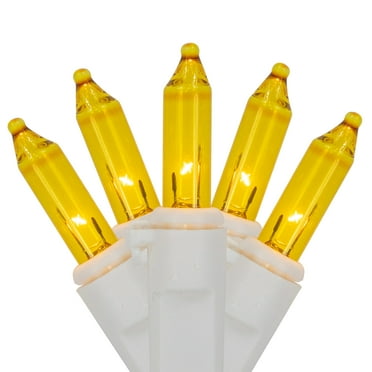 Set of 100 Warm White LED Wide Angle Icicle Christmas Lights - White ...