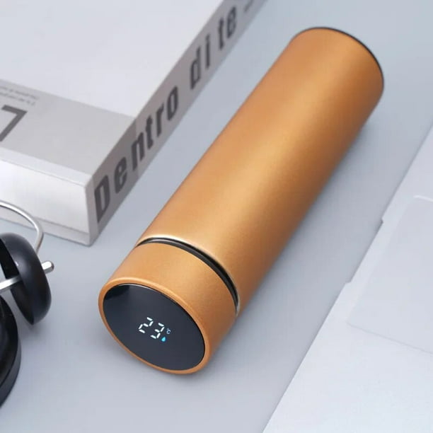 Botella de agua inteligente de 450ML, termo de acero inoxidable, frascos de vacío, pantalla de ...