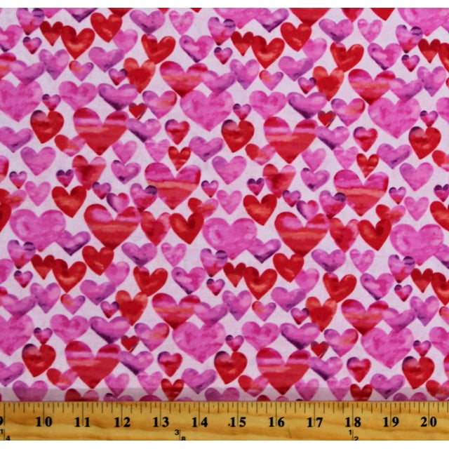 Cotton Hearts Pink Red Valentines Day Love Color My Valentine Cotton