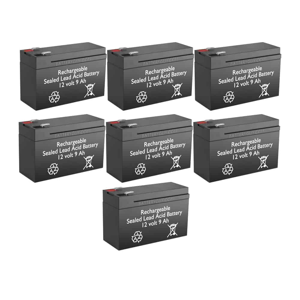 BatteryGuy BB battery HR9-12 (7 pack, rechargeable, High Rate ...