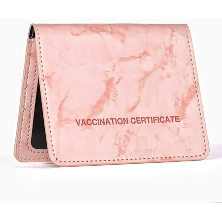 Vaccine Card Protector PU Leather Vaccination Card Wallet, CDC ...