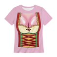 Bibifish Womens Tshirt Crew Neck Short Sleeve Corset Style Novelty ...