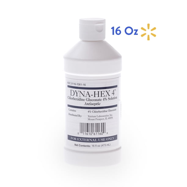 Dyna-Hex 4 16 oz, CHG Prep Solution by Xttrium, One 16oz Bottle Dynahex ...