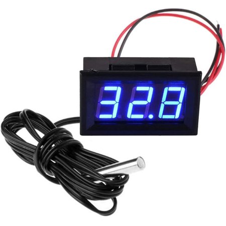 12V Digital Thermometer Mini Temperature Tester Waterproof Digital ...