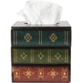 Crafted Classical Retro Wooden Antique Book Tissue Box Cover Square ...
