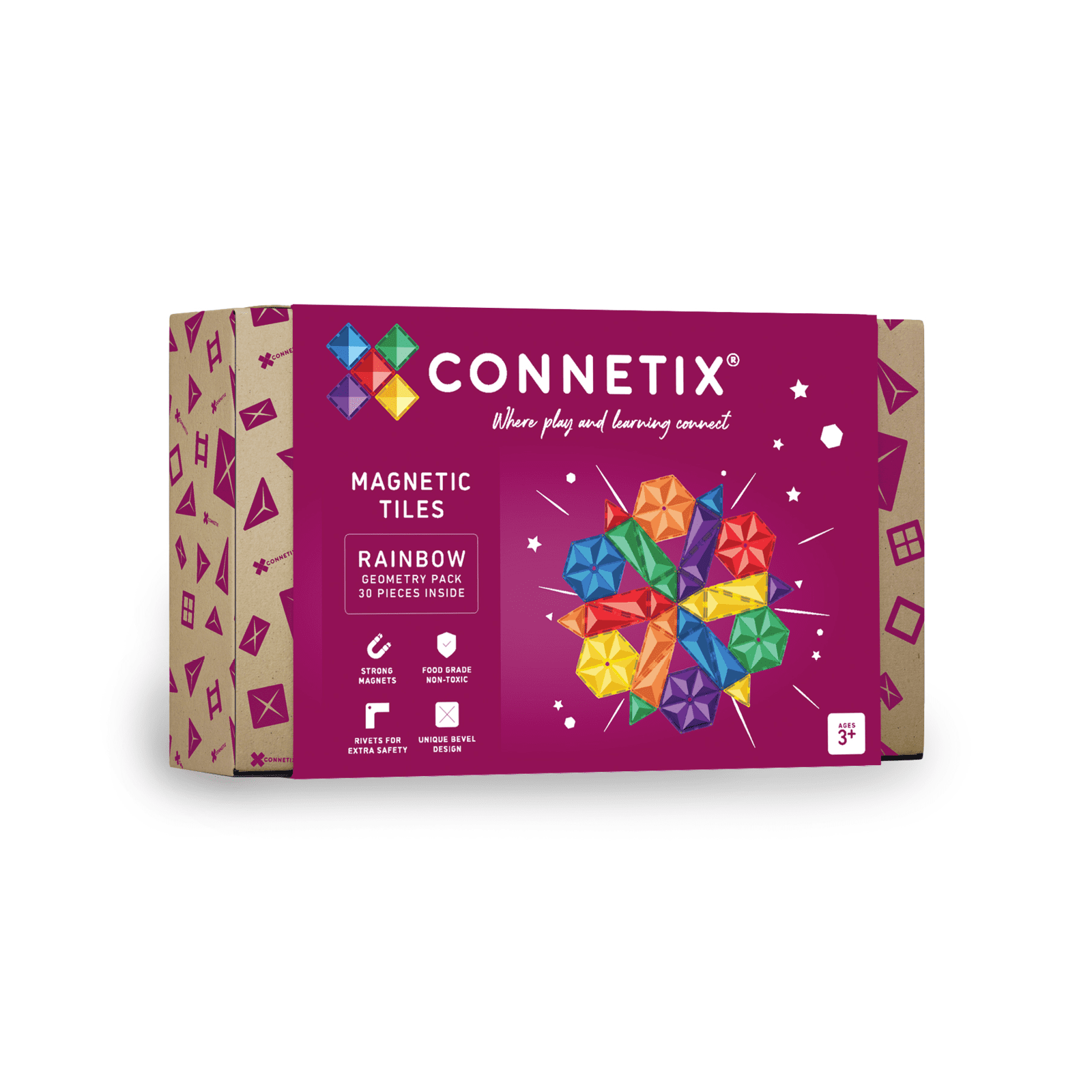 Click here for Connetix Magnetic Tiles  Rainbow Geometry Pack  30... prices