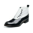 Men Stacy Adams Boot Madison Black White Biscuit Toe Zipper 00026-111 ...