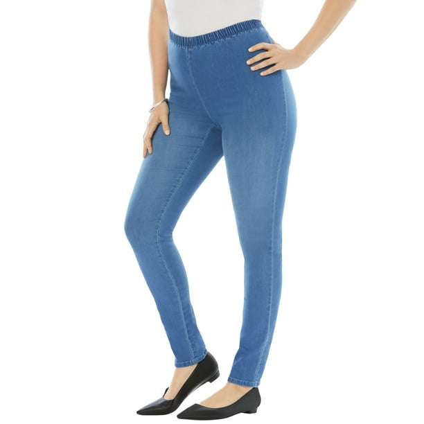 Roamans Roamans Womens Plus Size Tall Skinny Leg Pull On Stretch