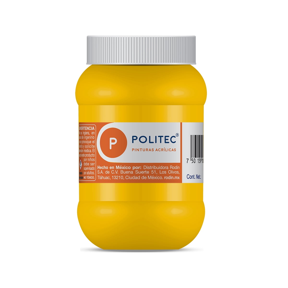 Pintura Acrilica POLITEC Amarillo Medio 500 ML | Bodega Aurrera en línea