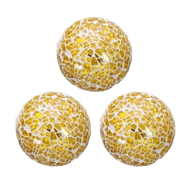 Decorative Balls for Centerpiece Bowls,Decorative Orbs,Glass Mosaic Orbs Sphere Bowl Fillers ...