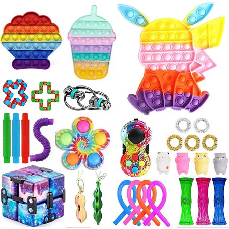 HTCM Fidget Packs Anti-Anxiety Tools,Pop Bubble Cheap Sensory Fidget ...