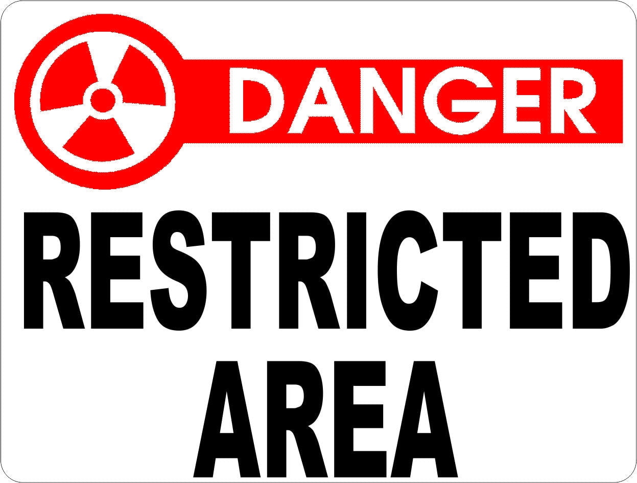 Danger Restricted Area Sign - Walmart.com