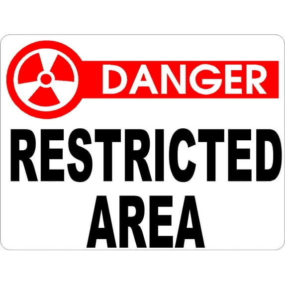 Danger Restricted Area Sign - Walmart.com
