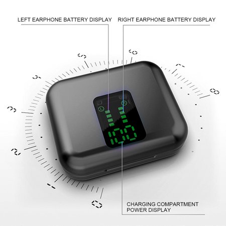 Earphone Wireless Headphone Digital Display Touch Control Earphone ...