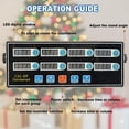 Commercial 8 Channels Digital Kitchen Timer, Stainless Steel ...