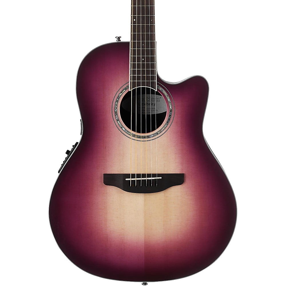 Ovation CS28 Celebrity Standard Acoustic-Electric Guitar Magenta Purple ...