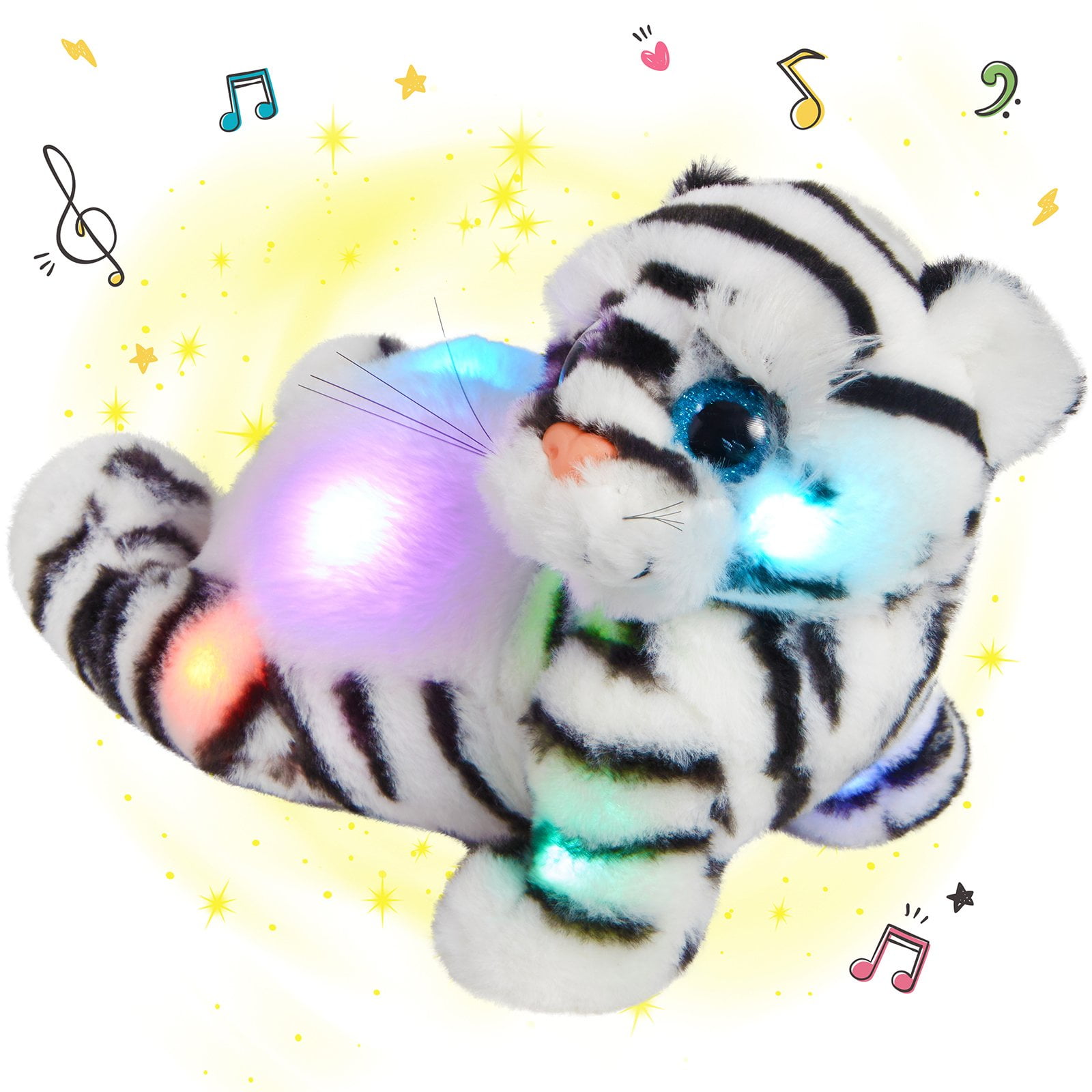 SpecialYou Light up Stuffed Tiger Backstroke Position Soft Plush Toy ...