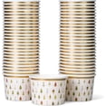 Confettiville Paper Ice Cream Cups, 50-Count 9-Oz Disposable Dessert ...