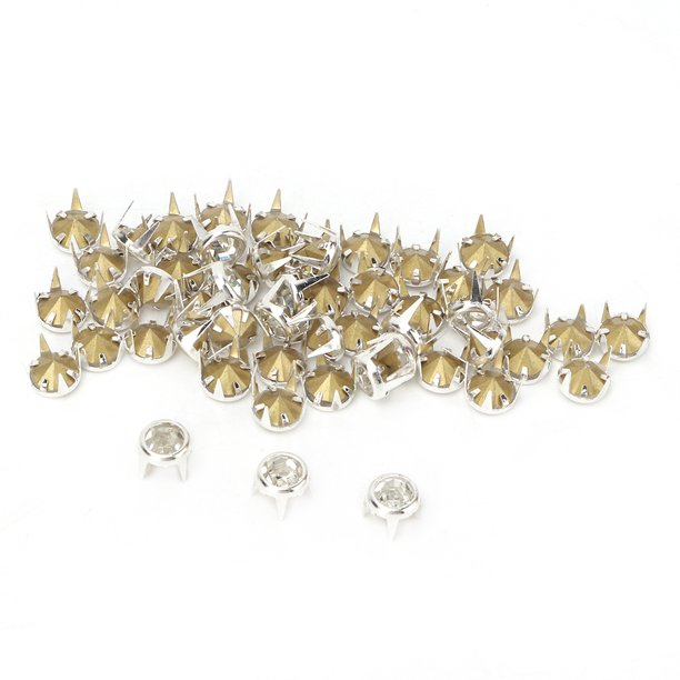 Glittering And Rhinestone, 7mm Rhinestones, 50PCS Beautiful DIY Silver ...