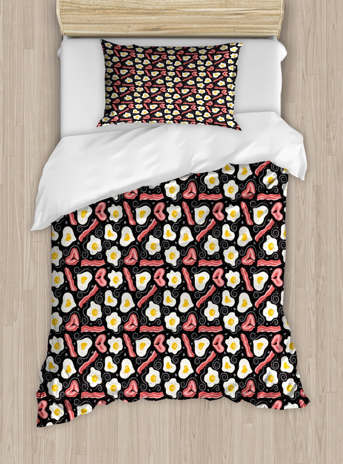 Bacon Duvet Cover Set Twin Size, Yummy High Protein Breakfast Concept ...
