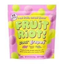 Fruit Riot Sour Candy Mixed Grapes, Made with Real Fruit, 8oz, Gluten ...