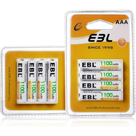 EBL AAA Rechargeable ies 1100mAh Triple A y 1.2V Ni-MH, Retail Pacakge ...